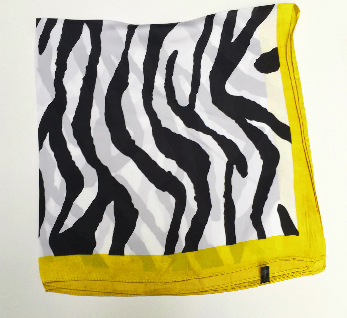 Caprilite UK Online | 70cm x 70cm Square Scarf Yellow Zebra Print ...