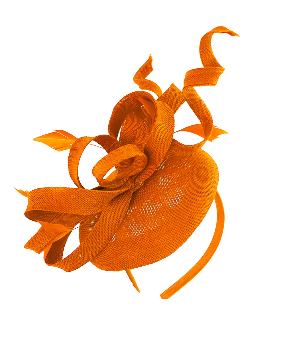 Caprilite UK Online | Orange Fascinator Headband Hats and Hatinators ...