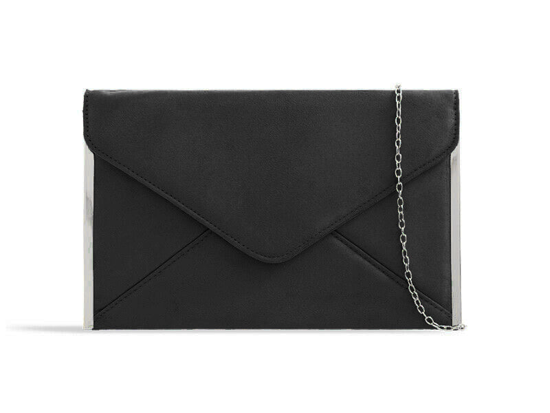 Caprilite UK Online | Caprilite Ladies Black Velvet Clutch Bag Handbag ...