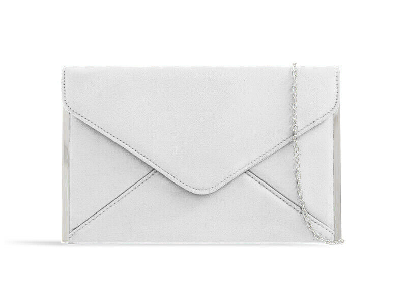 Caprilite UK Online | Caprilite Ladies White Velvet Clutch Bag for ...